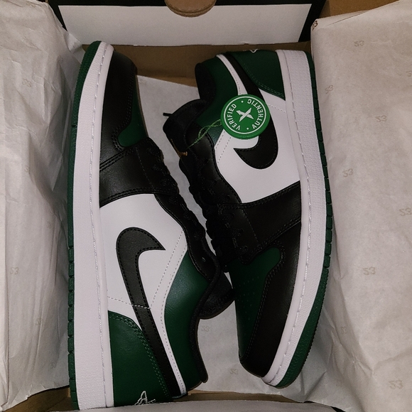 Nike | Shoes | Nike Air Jordan Low Green Toe Shoes | Poshmark